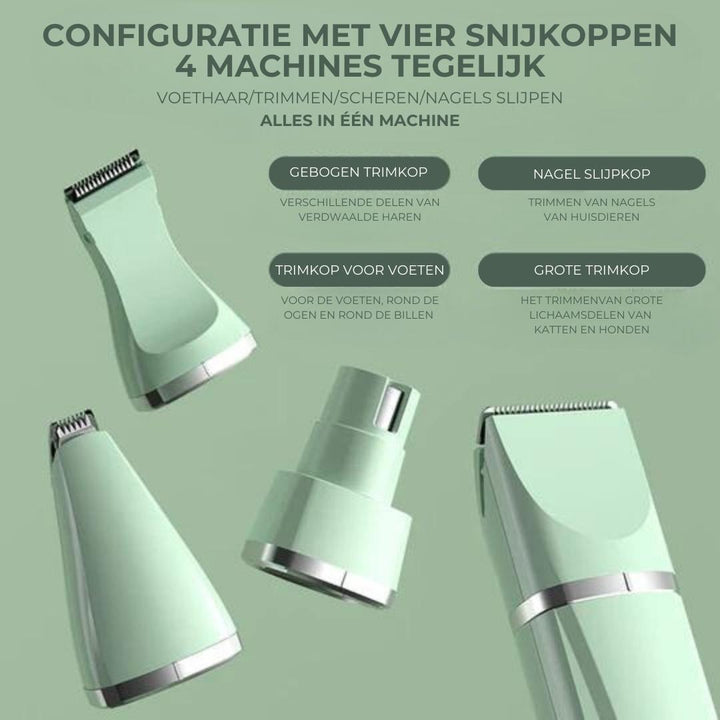 Kjæledyrtrimmer 4-i-1 TrimMaster Pro – Bellezanorge