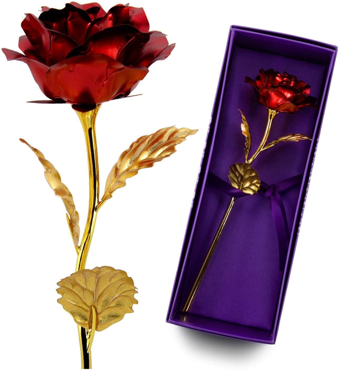 24K foliebelagt gullrose – Bellezanorge
